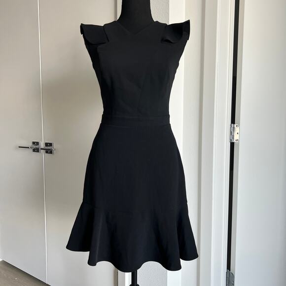 Chelsea28 | Dresses | Chelsea 28 Dress Womens Xs Black Classic Ruffled ...